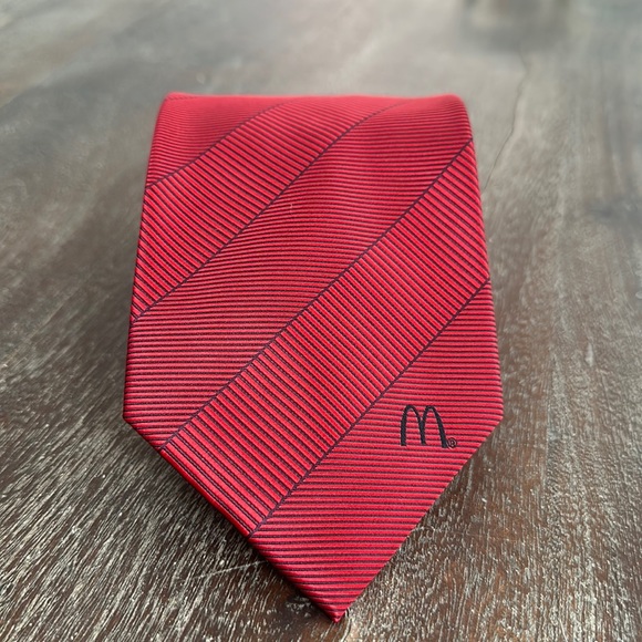 McDonald's | Accessories | Vintage Mcdonalds Red Stripe Neck Tie | Poshmark